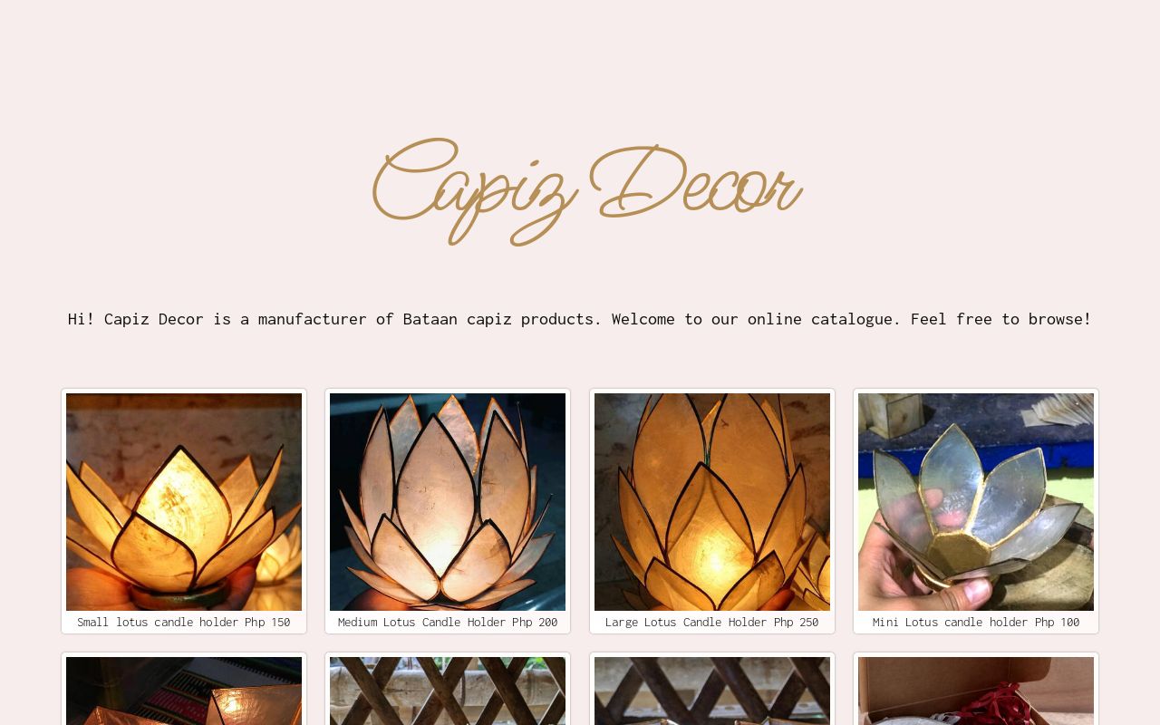 Capiz Decor by Jholie